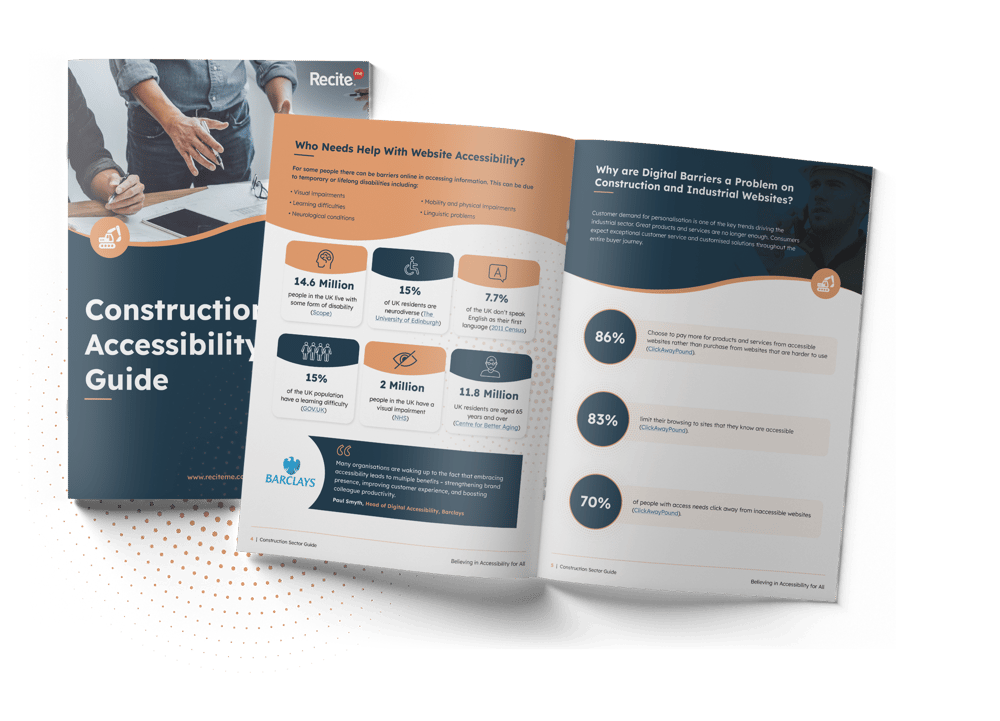 Recite Me Construction Accessibility Guide