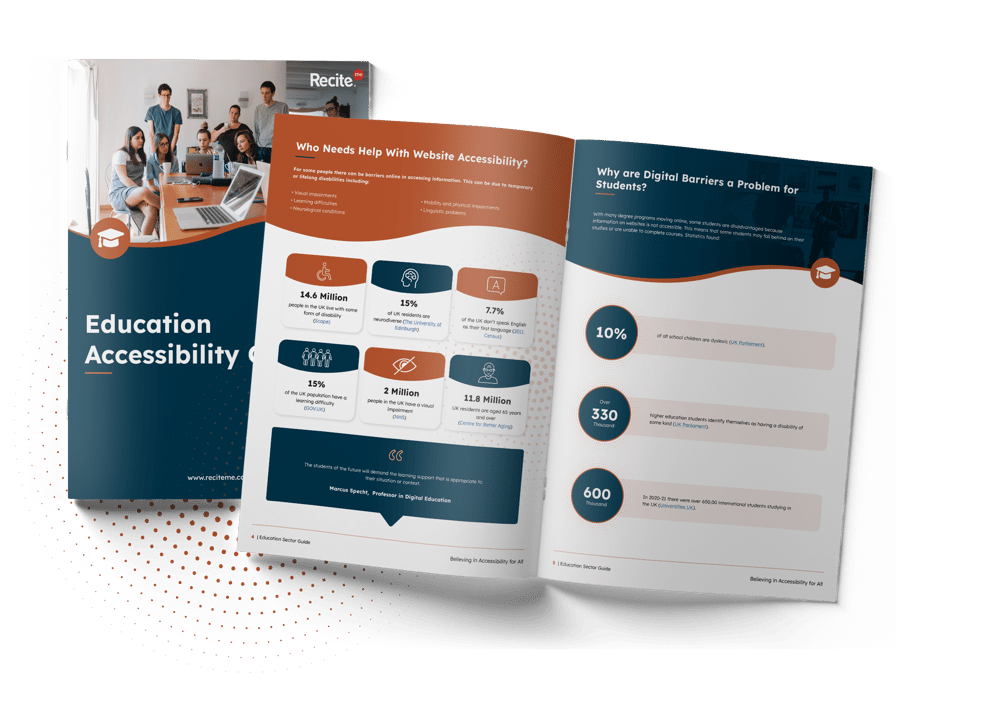 Recite Me Education Accessibility Guide