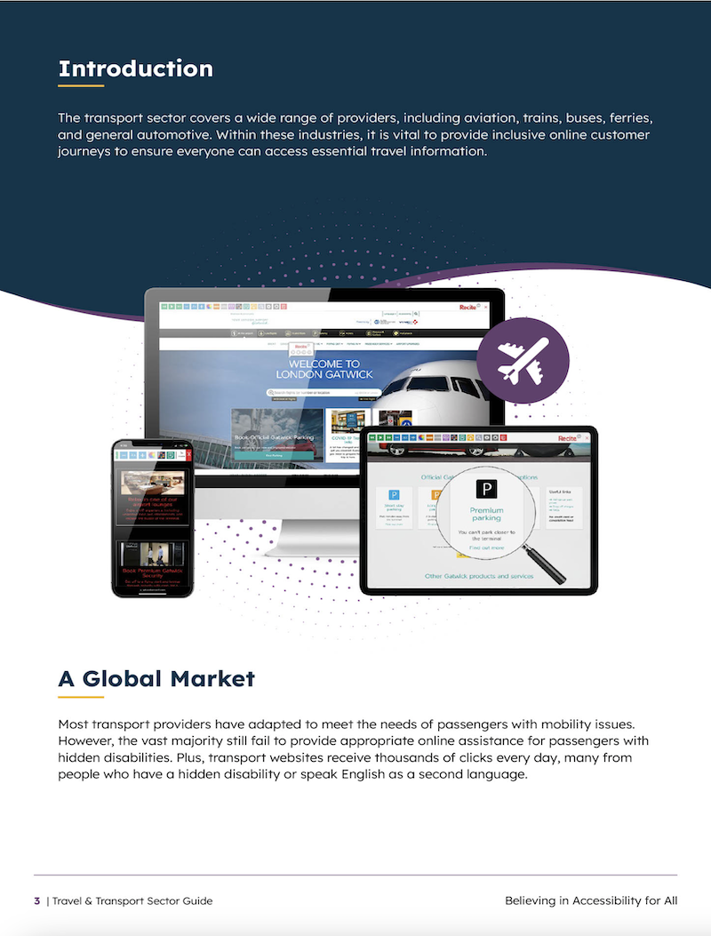 Recite Me Travel & Transport Accessibility Guide
