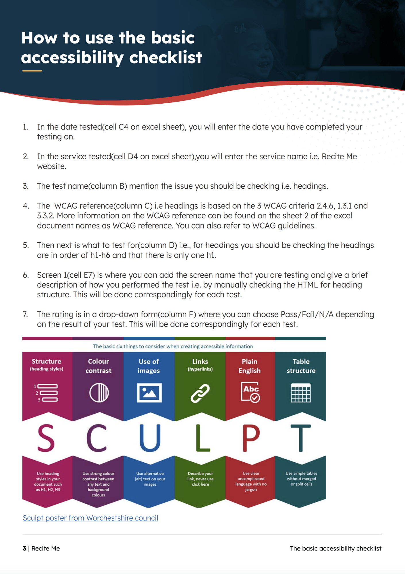 Baseline Accessibility Checklist Baseline Accessibility Checklist